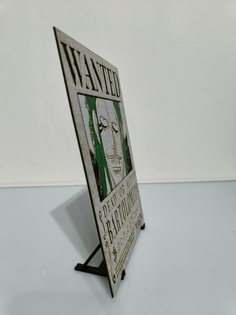 One Piece Wanted Poster 3D | Bartholomew - Etsy Australia