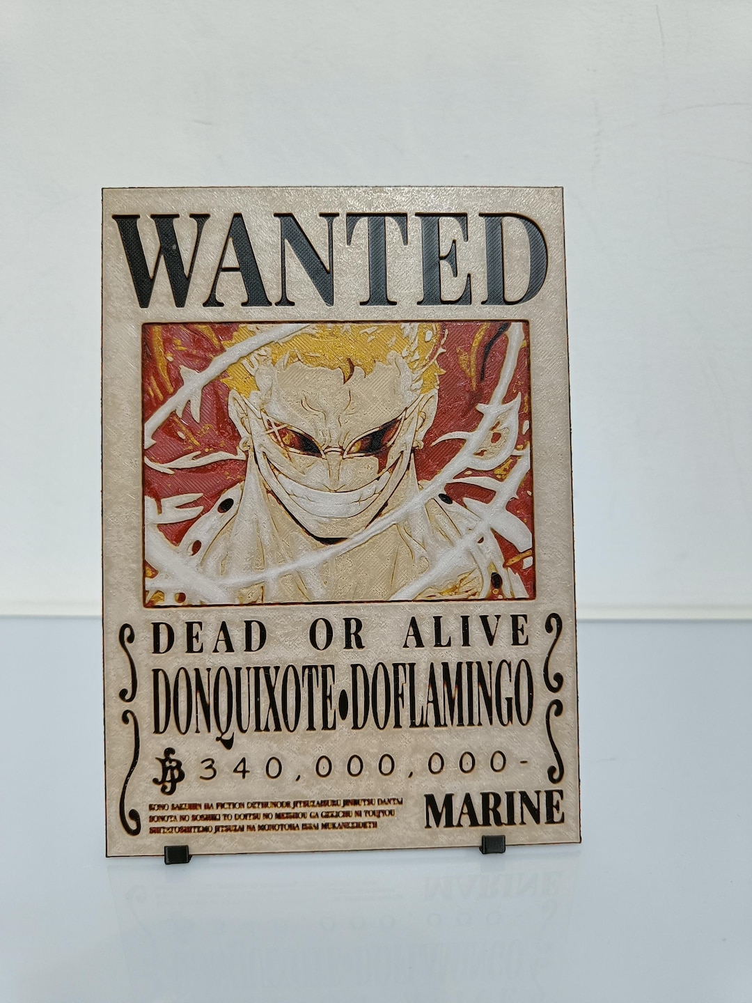 One Piece Wanted Poster 3D | Donquixote Doflamingo - Etsy