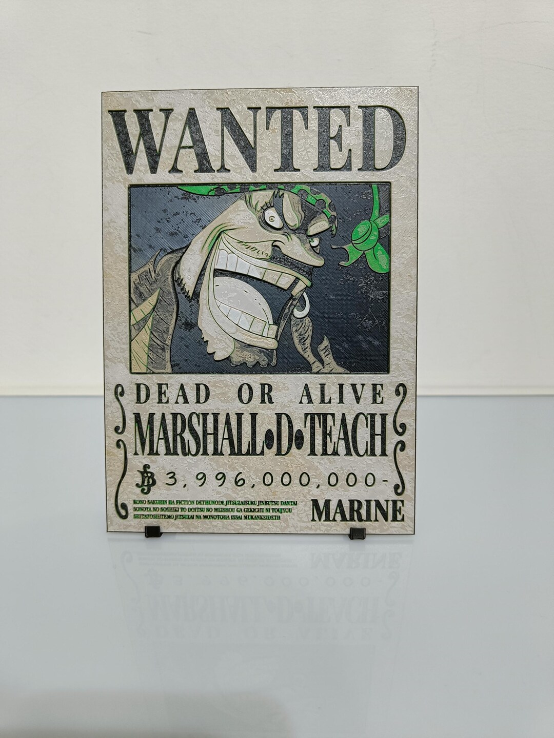 One Piece Wanted Poster 3D | Blackbeard | Blackbeard - Etsy