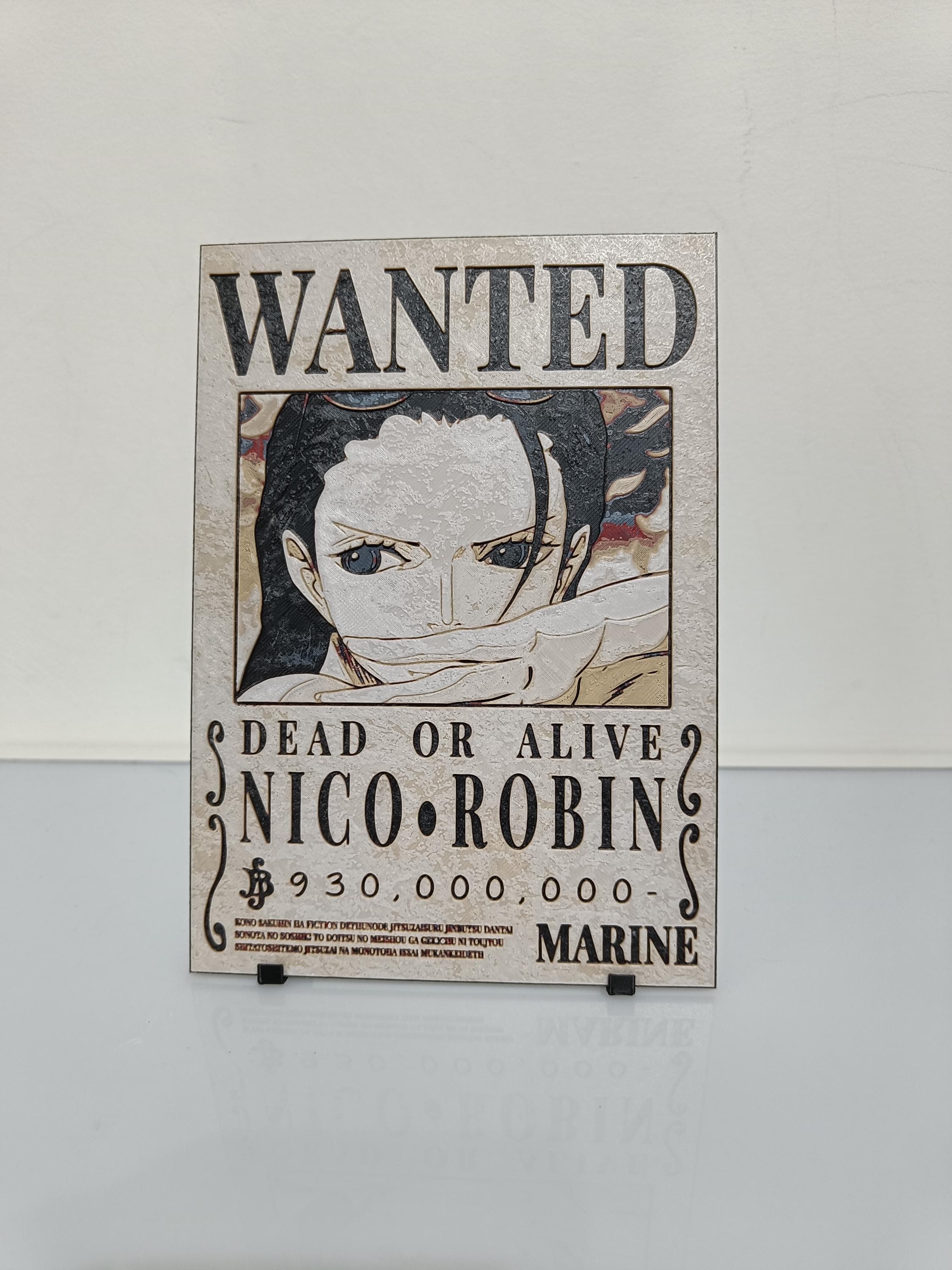 One Piece Wanted Poster 3D | Nico Robin - Etsy