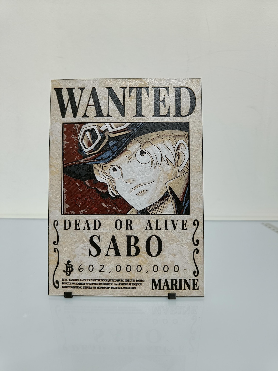 One Piece Wanted Poster 3D | Sabo - Etsy