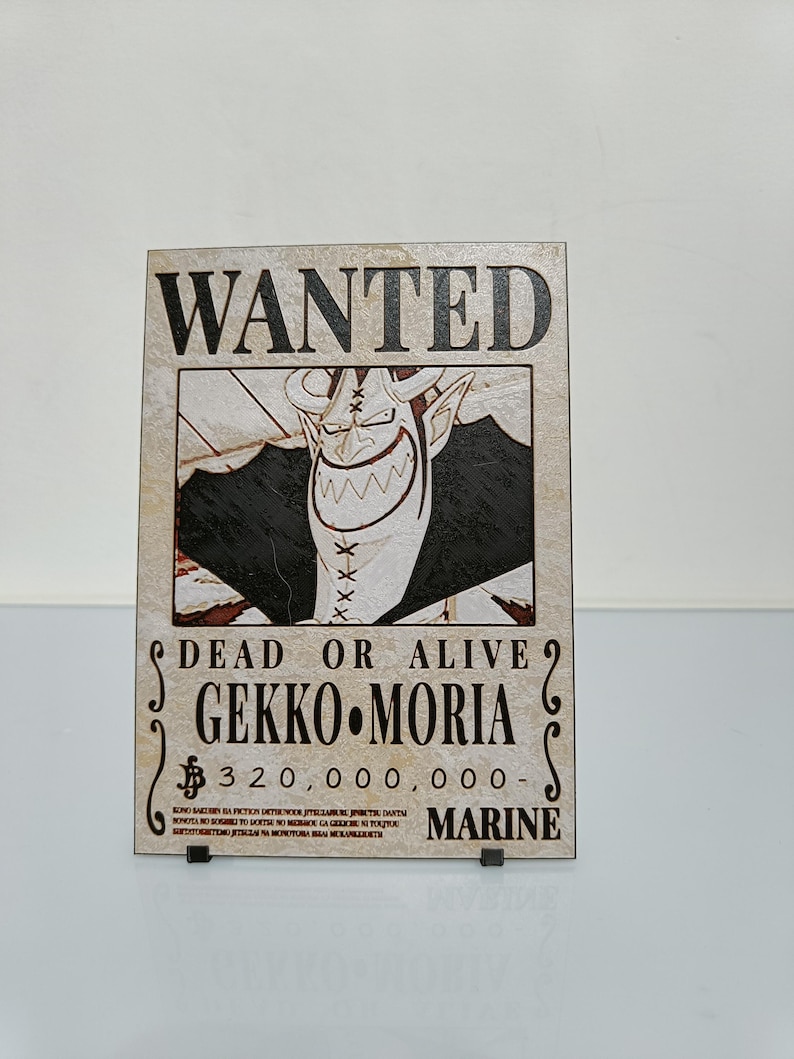 One Piece Wanted Poster 3D | Gecko Moria - Etsy