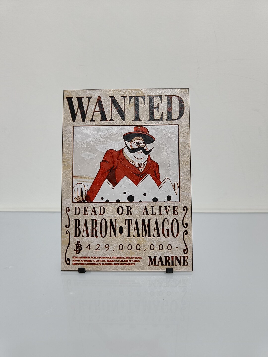 One Piece Wanted Poster 3D | Baron Tamago - Etsy
