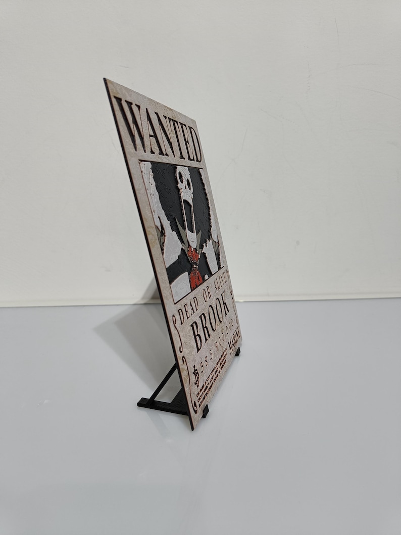 One Piece Wanted Poster 3D | Brook - Etsy