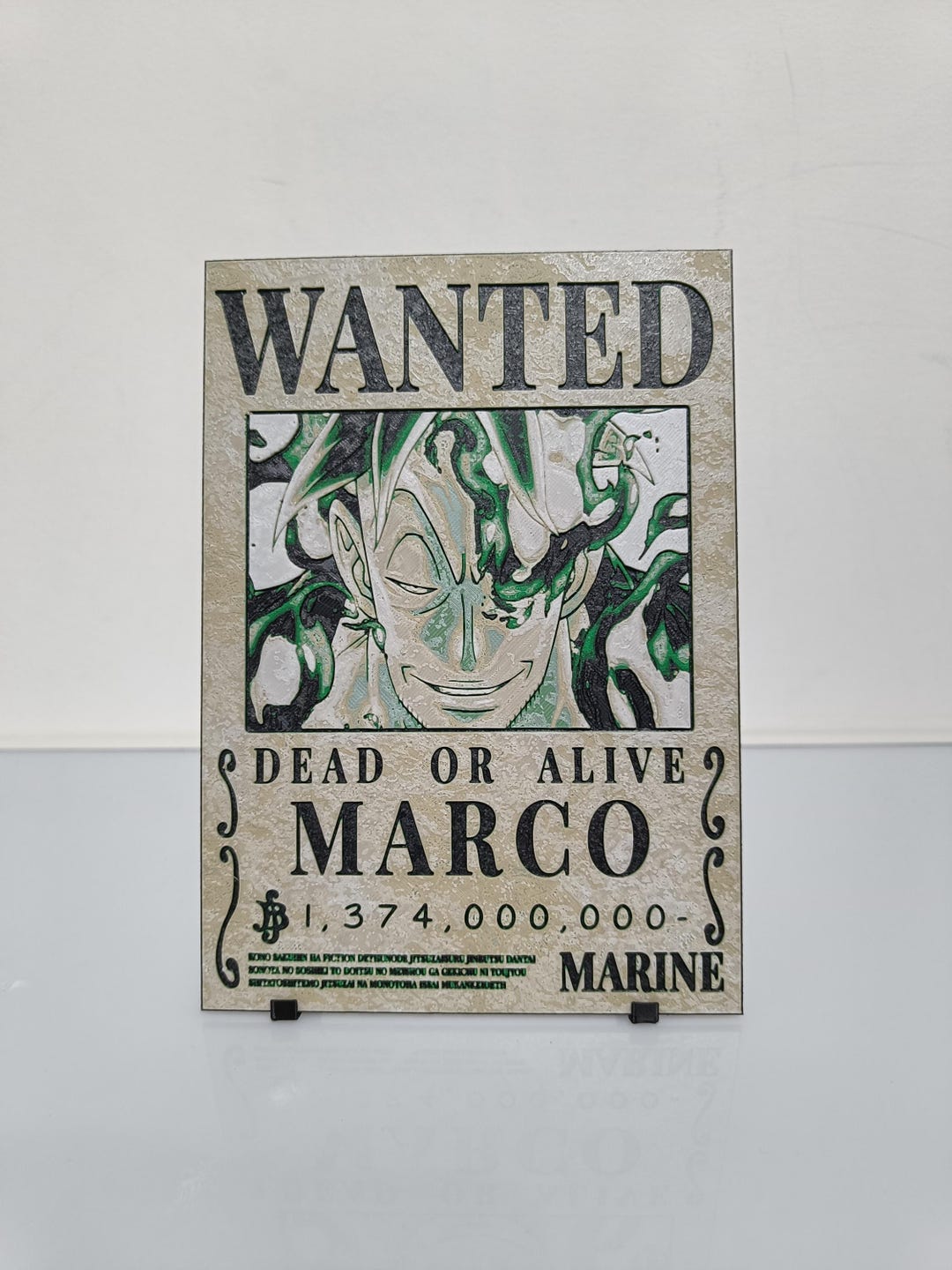 One Piece Wanted Poster 3D | Mark - Etsy