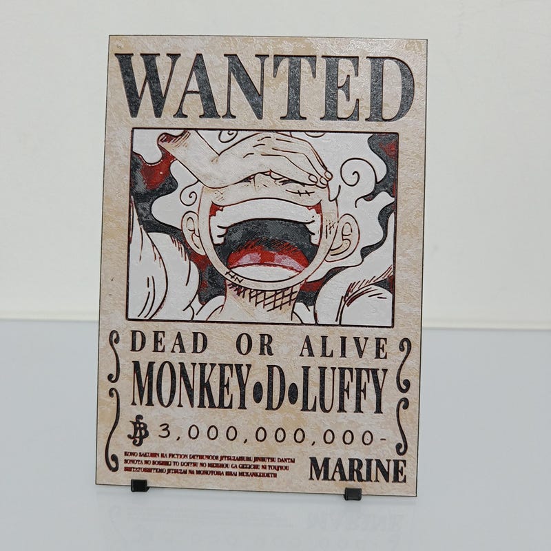 Wanted Monkey D Luffy Poster - Etsy