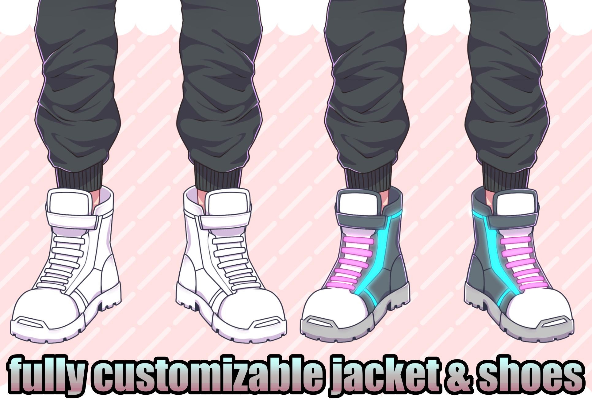 Premade Fullbody Live2d Male Vtuber Model: Tech Blue Boy, Customizable ...