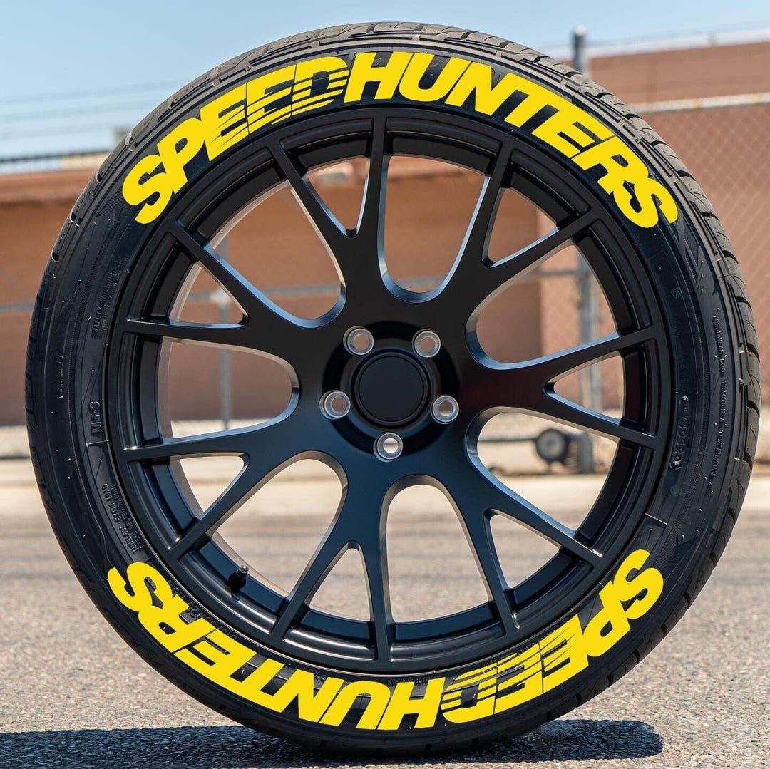 Speedhunters Permanent Tire Lettering Stickers 1.00" Letter for 14" to ...