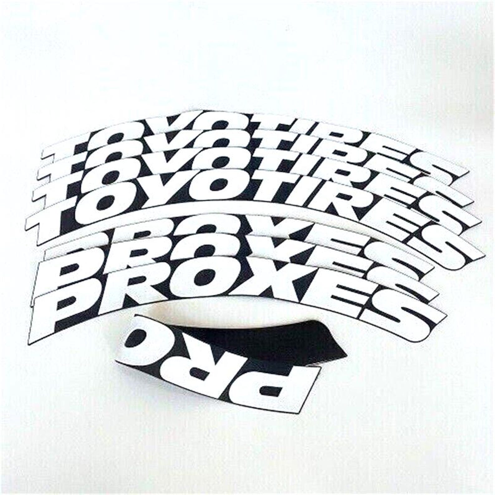 Toyo Tires Proxes Permanent Tire Lettering Stickers 1.25" Letter for 14 ...
