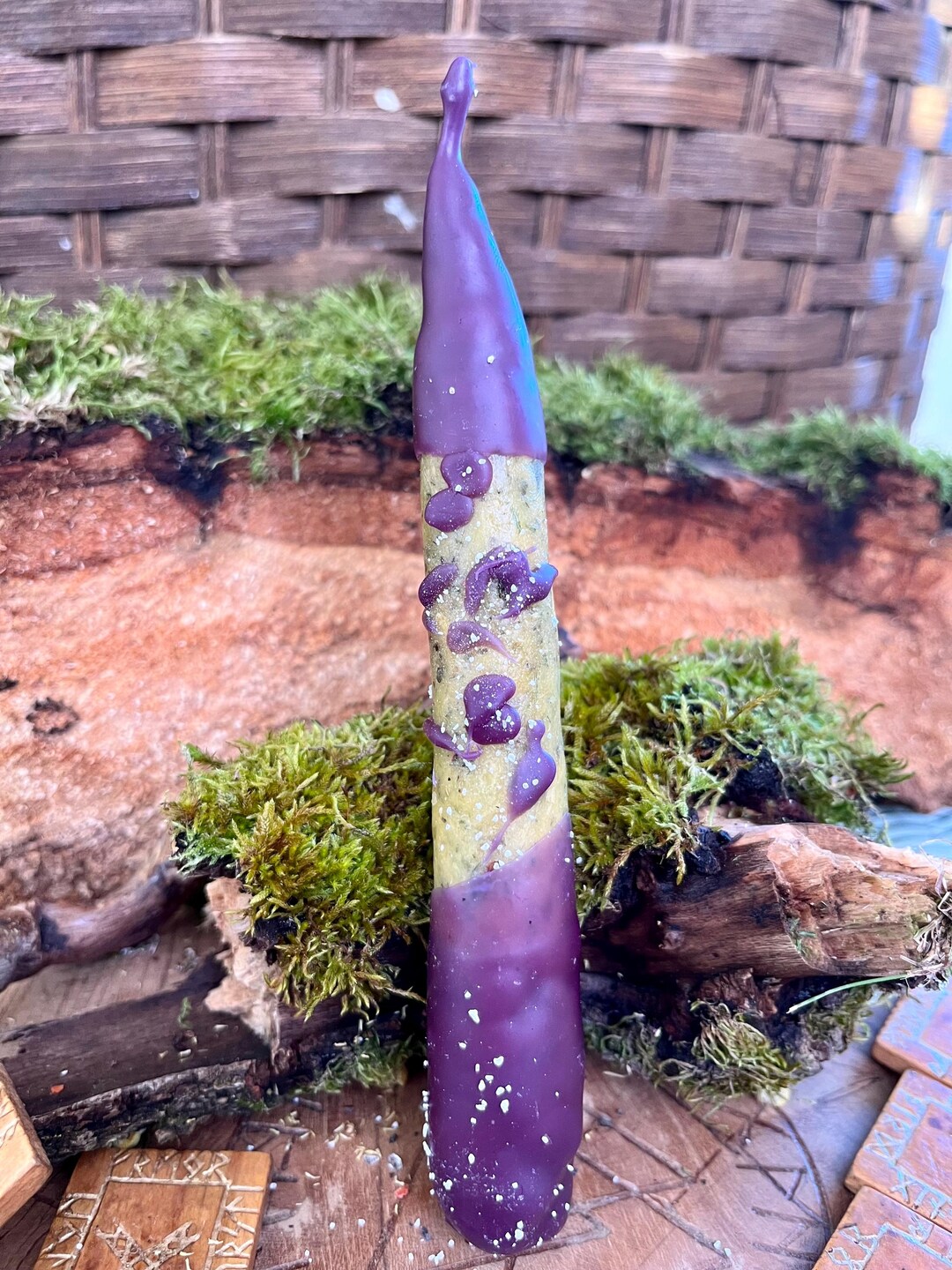 Candle Mullein Torch / Herbal Mullein Candle / Organic Wild Rose Petal ...