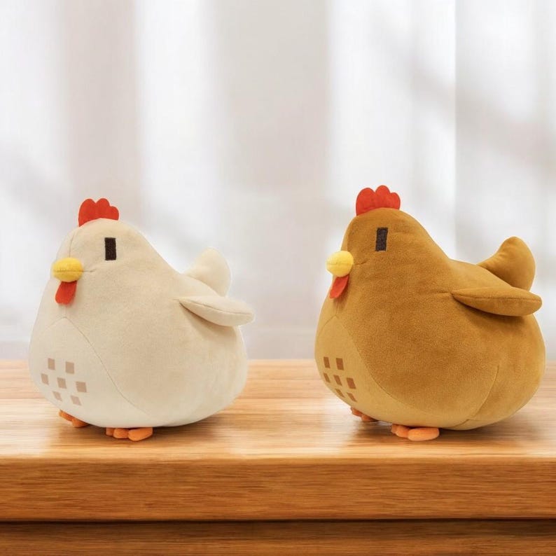 Stardew Valley Chicken Plush, Adorable Farm Animal Toy, Cute Stardew ...