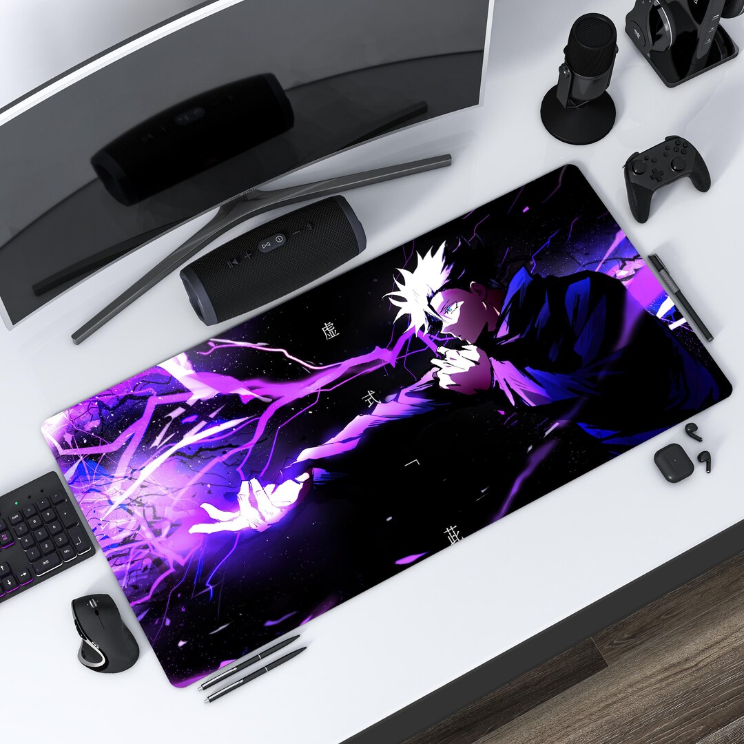Purple Gojo Desk Mat, Jujutsu Kaisen Anime Mousepad, MTG Gaming Desk ...