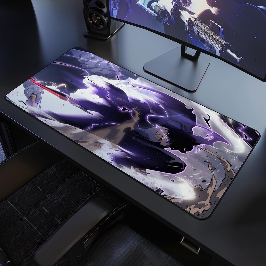 Solo Leveling Sung Jin-woo Desk Mat, Shadow Monarch Mousepad, MTG Desk ...