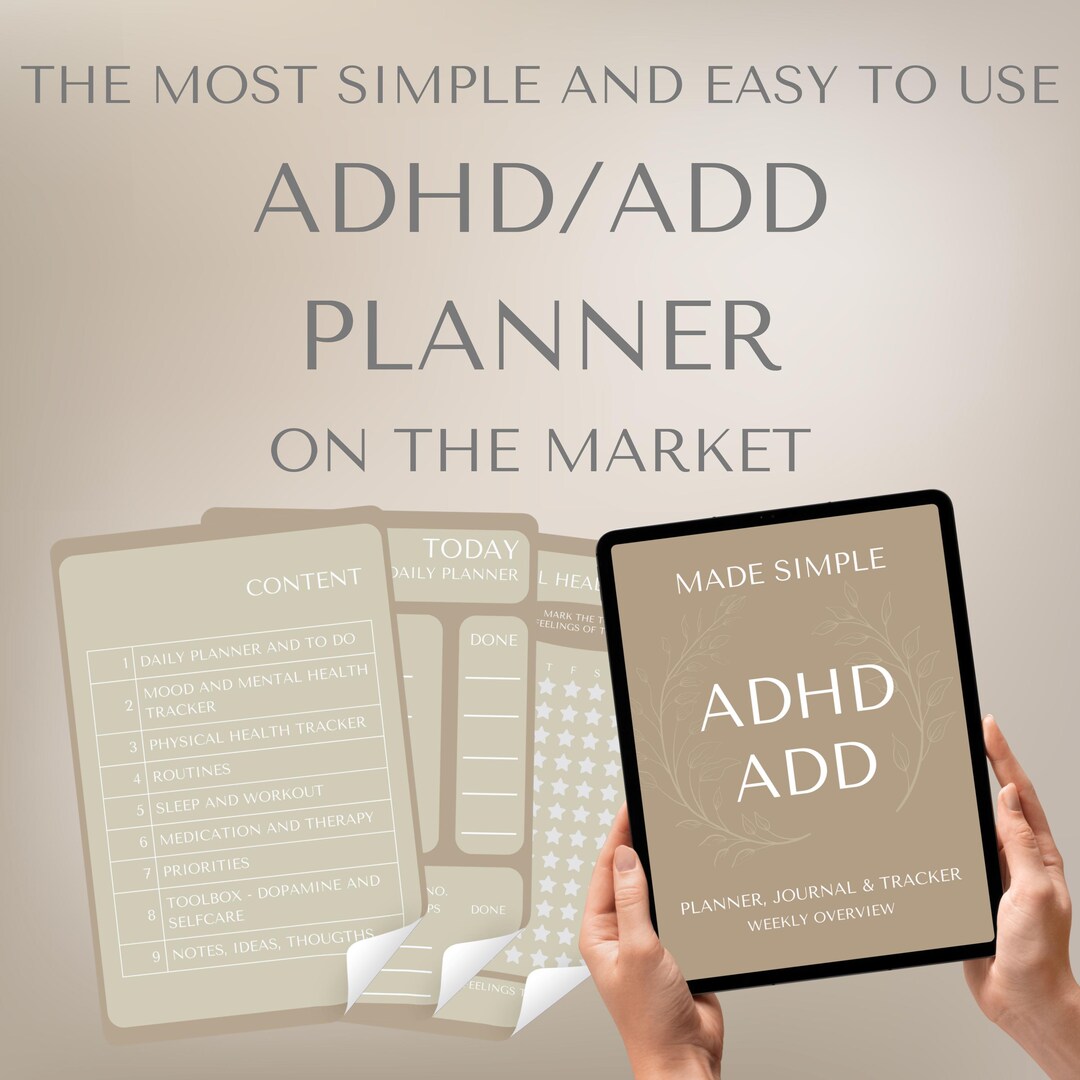 ADHD Planner | DIGITAL and PRINTABLE | Add Planner | Priority and Task ...
