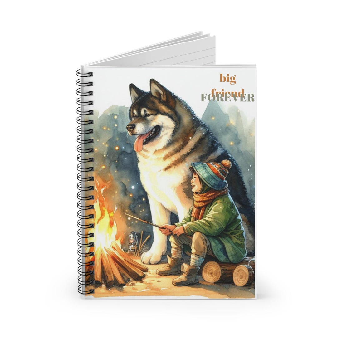 Big Friend Forever Spiral Notebook Dog Campfire Art 6x8 - Etsy