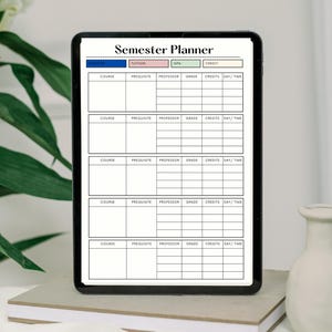 Semester Planner DIGITAL FILE - Etsy