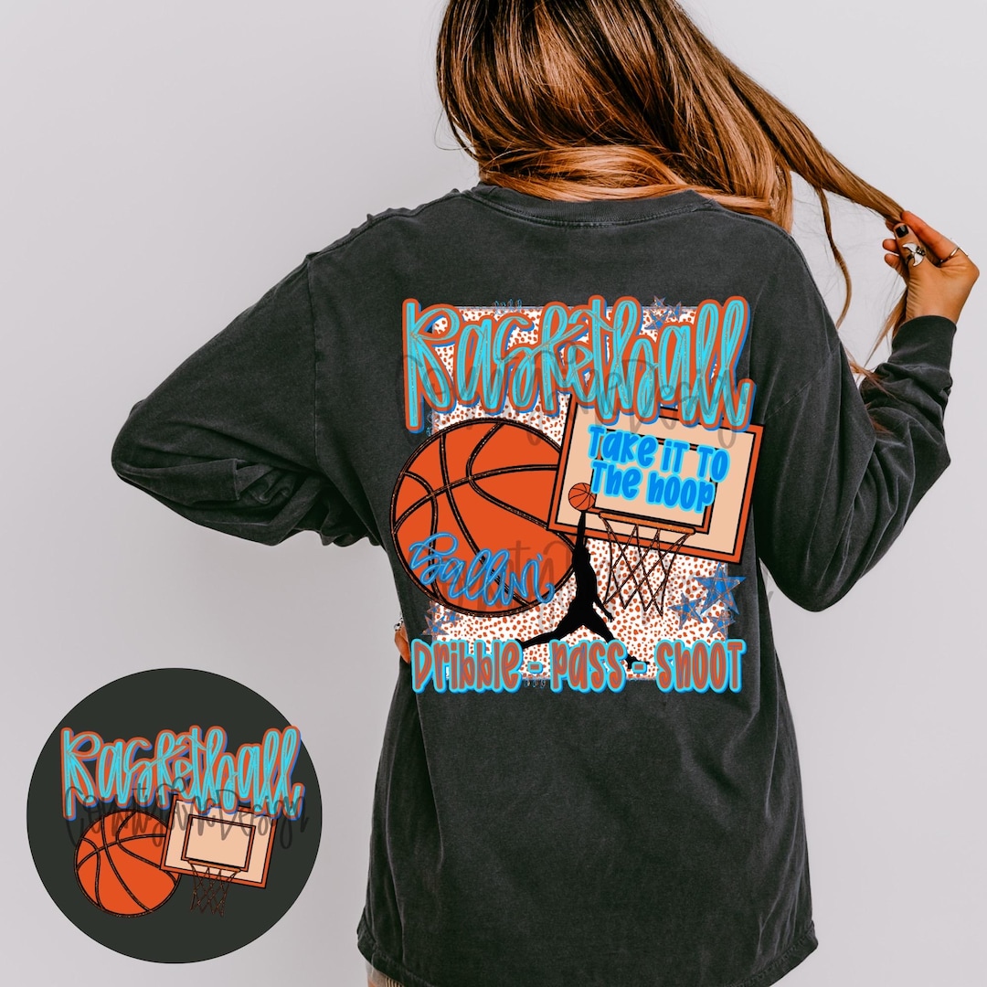 Preppy Basketball PNG: Dribble, Pass, Shoot (digital File) - Etsy