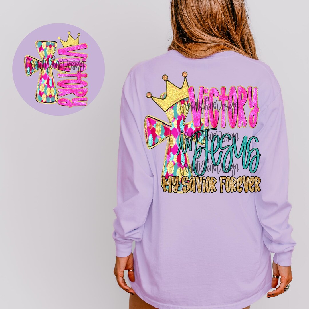 Victory in Jesus Preppy Png, Preppy Christian PNG, Christian Hymn Png ...