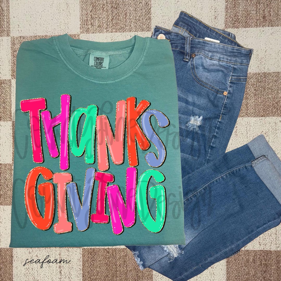 Neon Thanksgiving PNG - Etsy