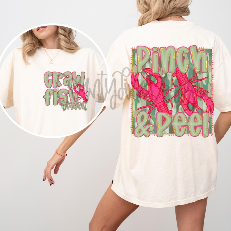 Preppy Crawfish Camo PNG: Pinch and Peel (digital File) - Etsy