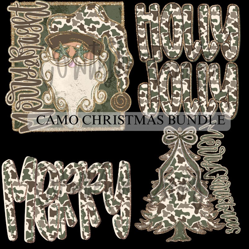 Camo Santa Hat - Etsy