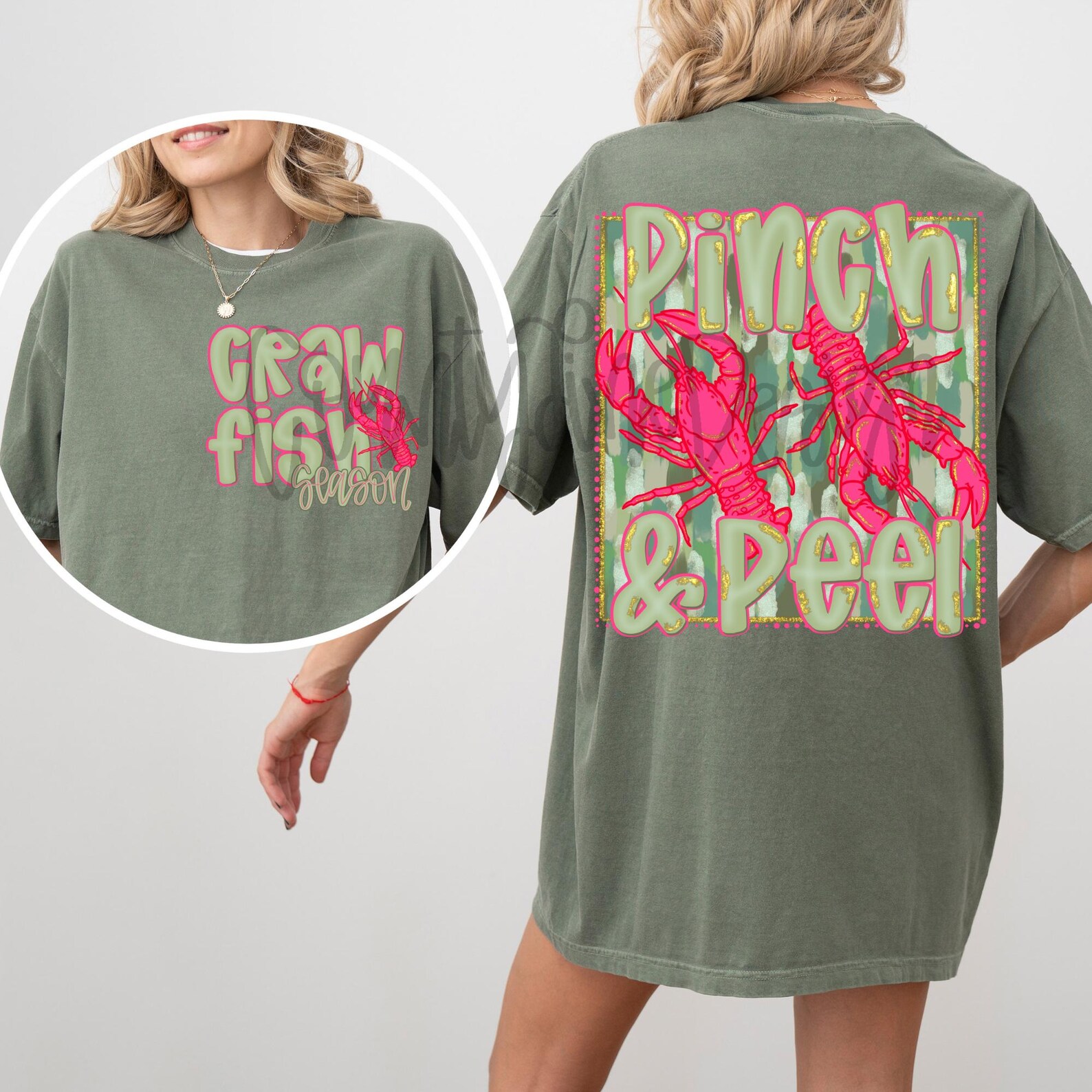 Preppy Crawfish Camo PNG: Pinch and Peel (digital File) - Etsy