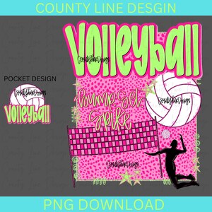 Volleyball Preppy PNG, Preppy Neon Volleyball PNG - Etsy