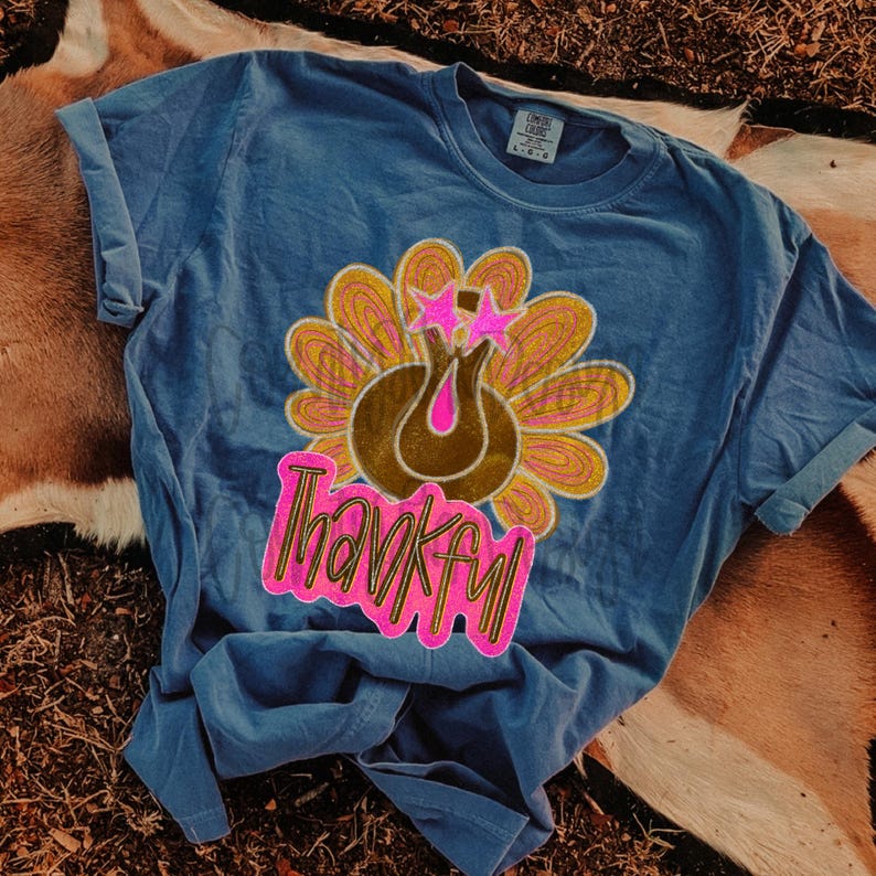 Thankful Preppy Turkey PNG: Thanksgiving Design (digital File) - Etsy