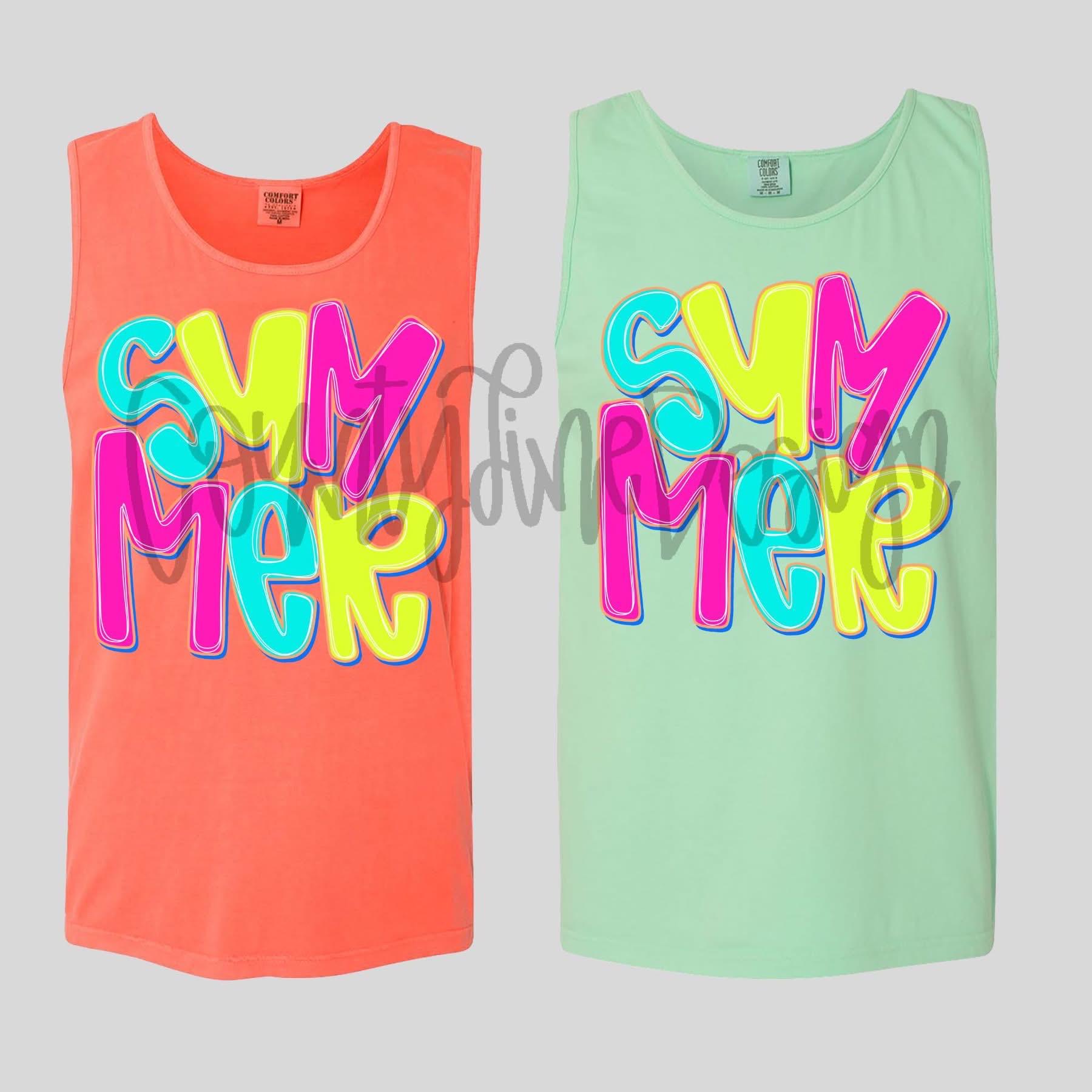 Summer Funky Neon Preppy PNG - Etsy