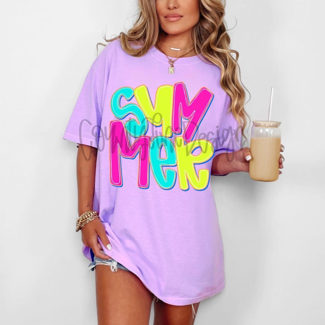Summer Funky Neon Preppy PNG - Etsy