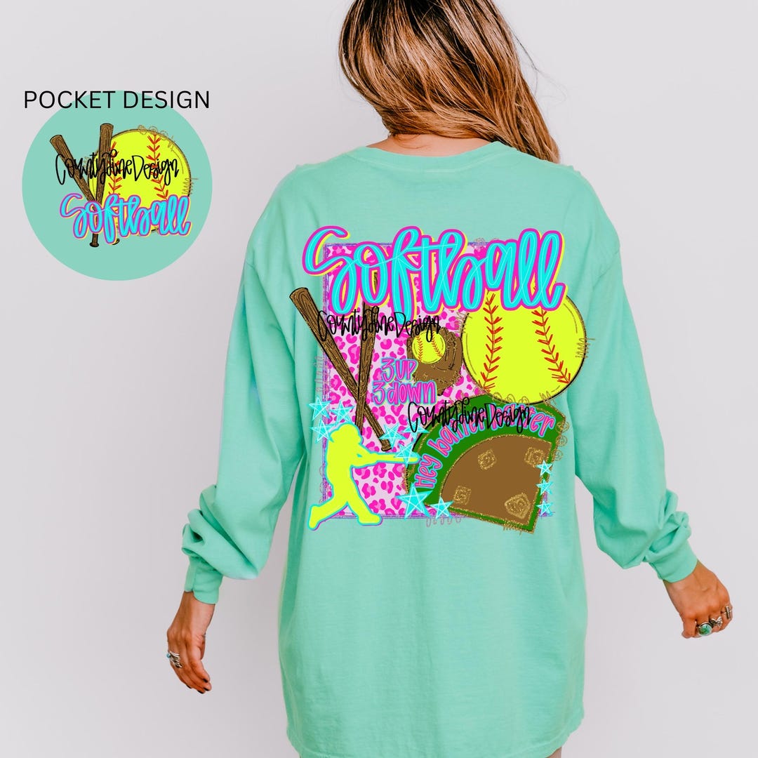 Softball Preppy Design PNG (digital File) ORIGINAL DESIGNER - Etsy