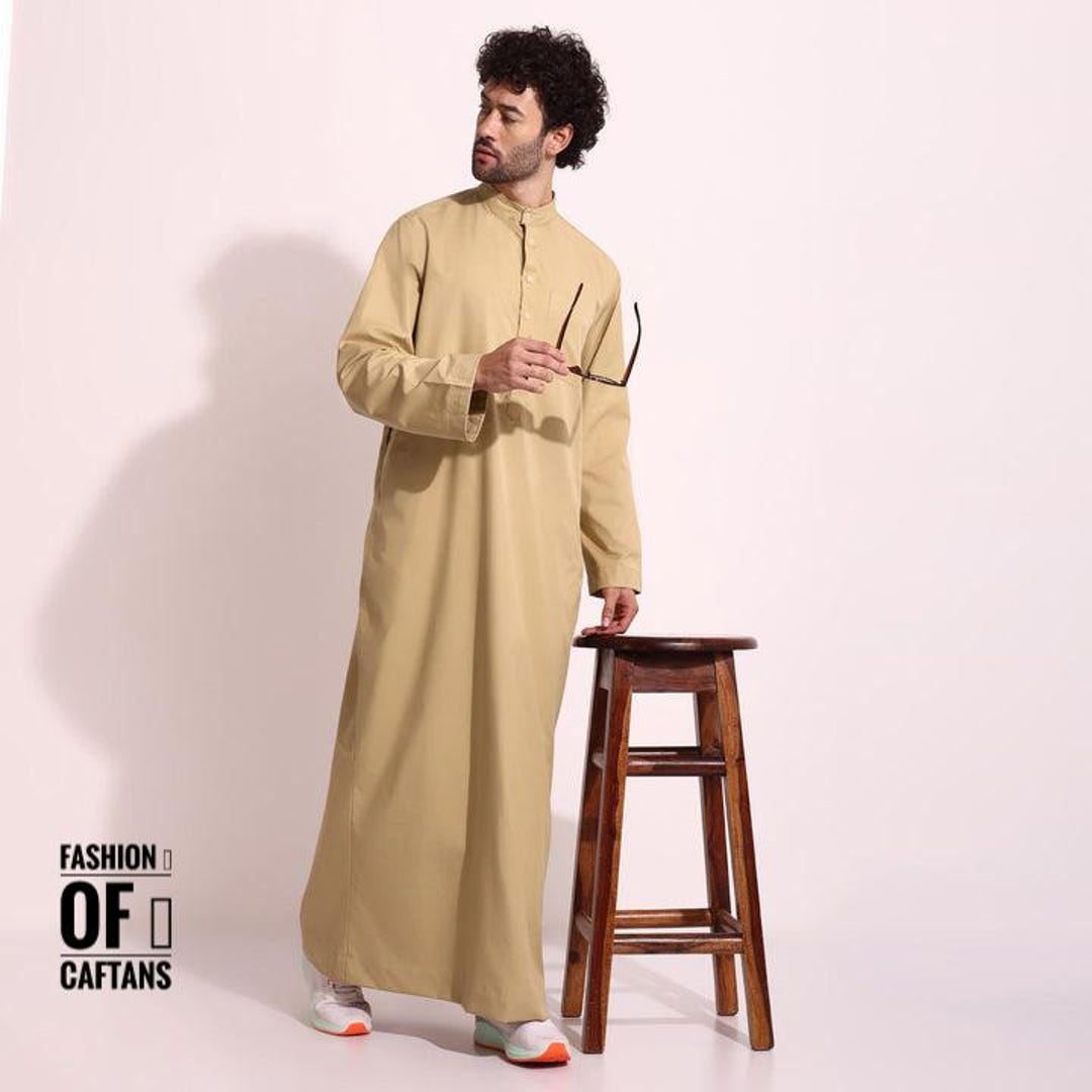 Indian Beige Jubba for Men | Men Beige Traditional Thobe Stylish ...
