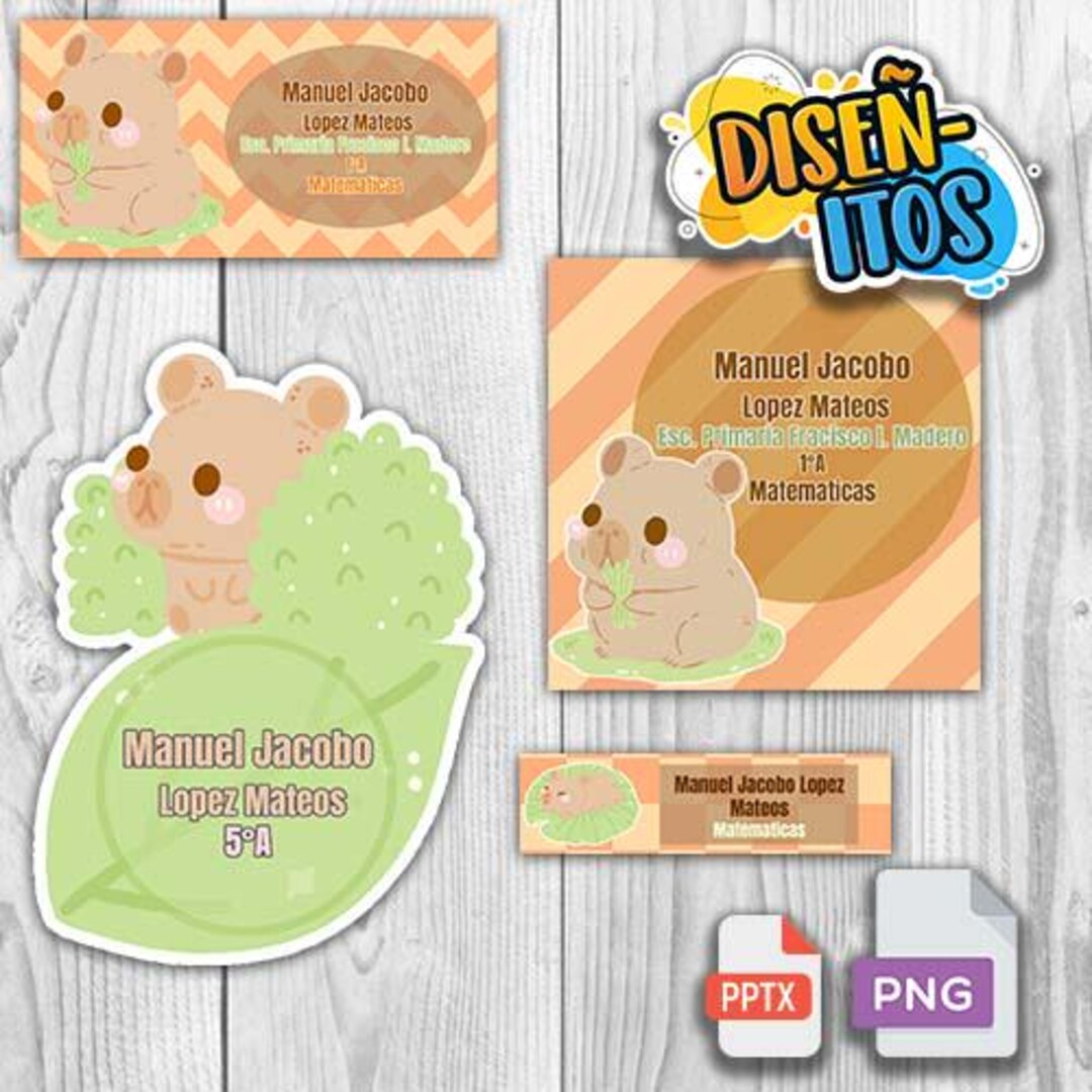 Capybara School Labels - Etsy