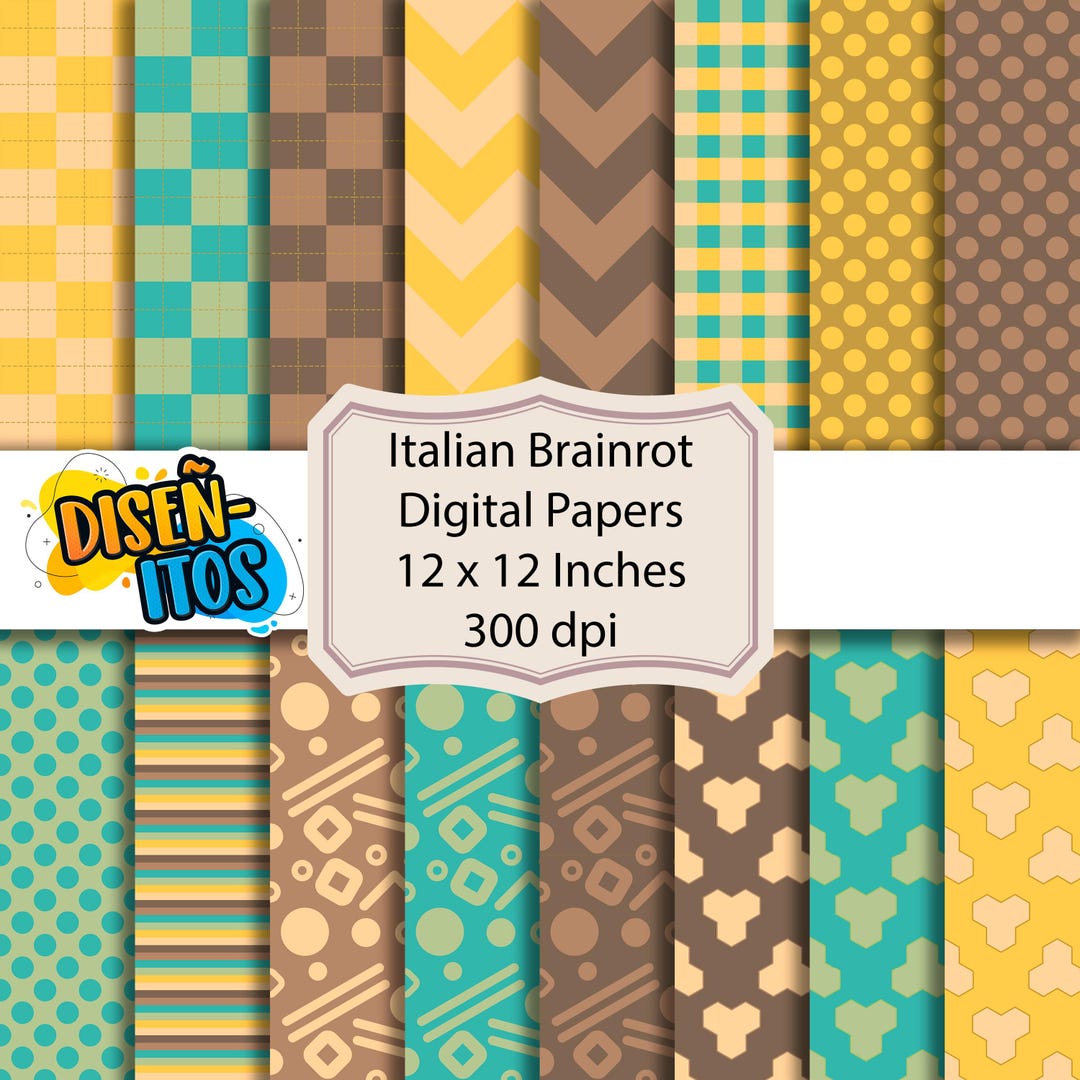 Italian Brainrot Digital Papers - Etsy
