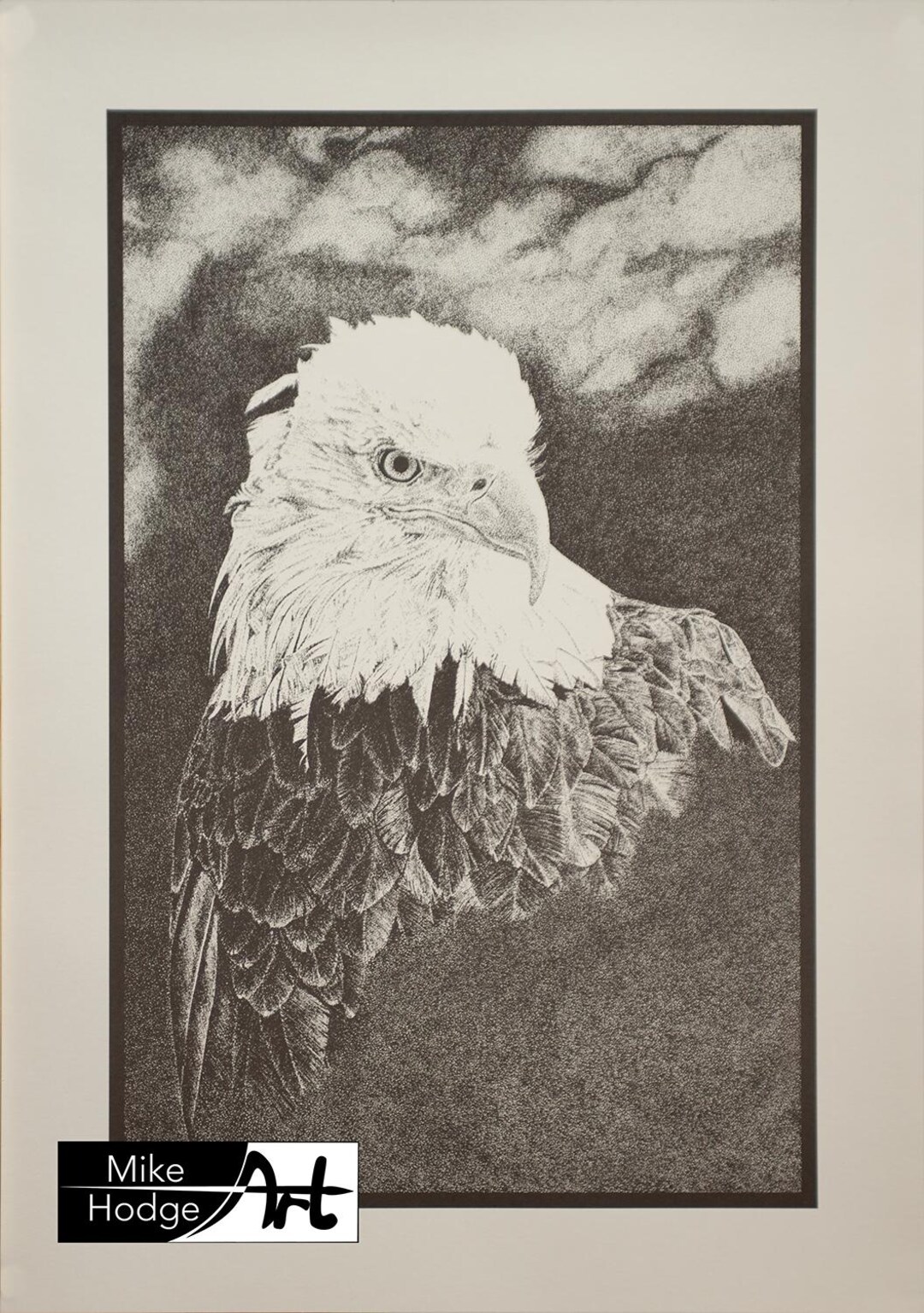 Limited Edition Pointillism Print of a Bald Eagle. Part of My Alaska Series Inspired by My ...