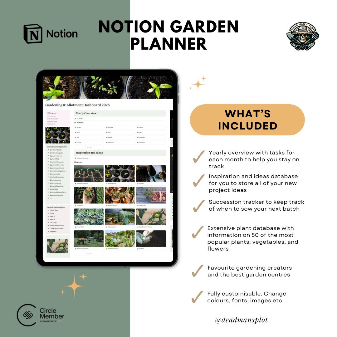 Notion Template Garden Planner, Plant Care Planner Notion, Notion ...