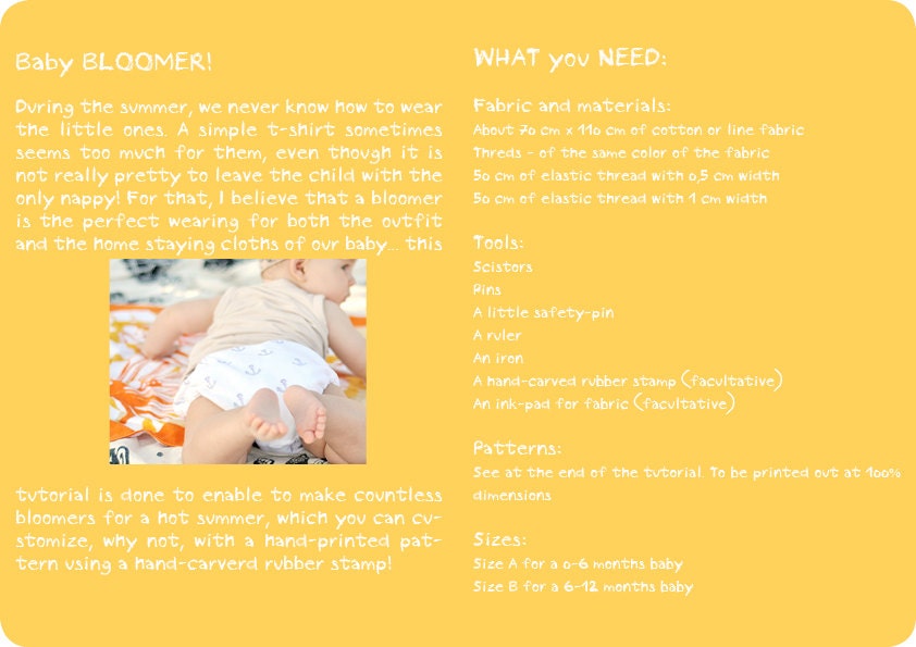 Summer Baby Bloomer Tutorial Ebook Pdf - Etsy