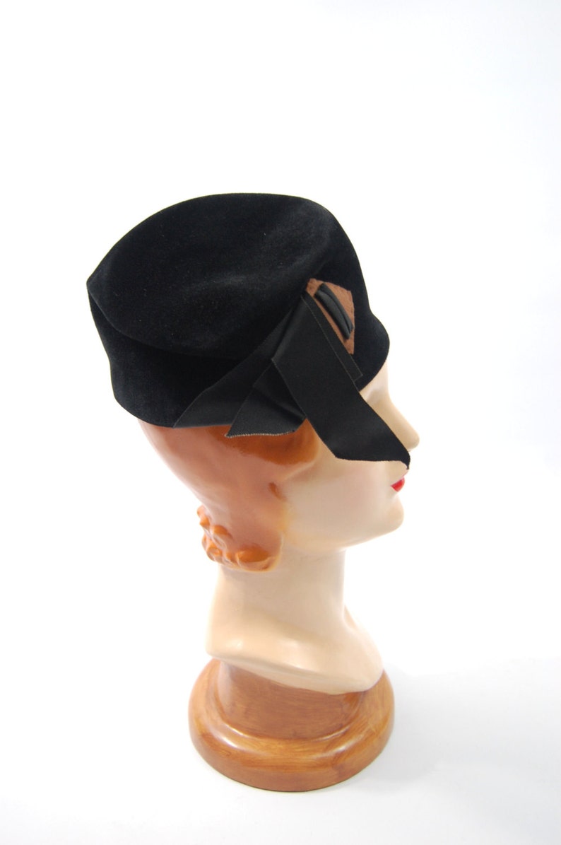 1940s Black and Brown Tilt Hat Early 40s Tilt Hat / Late - Etsy