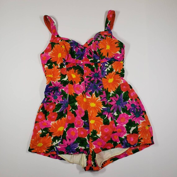 1960s Jantzen Swimsuit 42 Bust One Piece Bathing … Gem