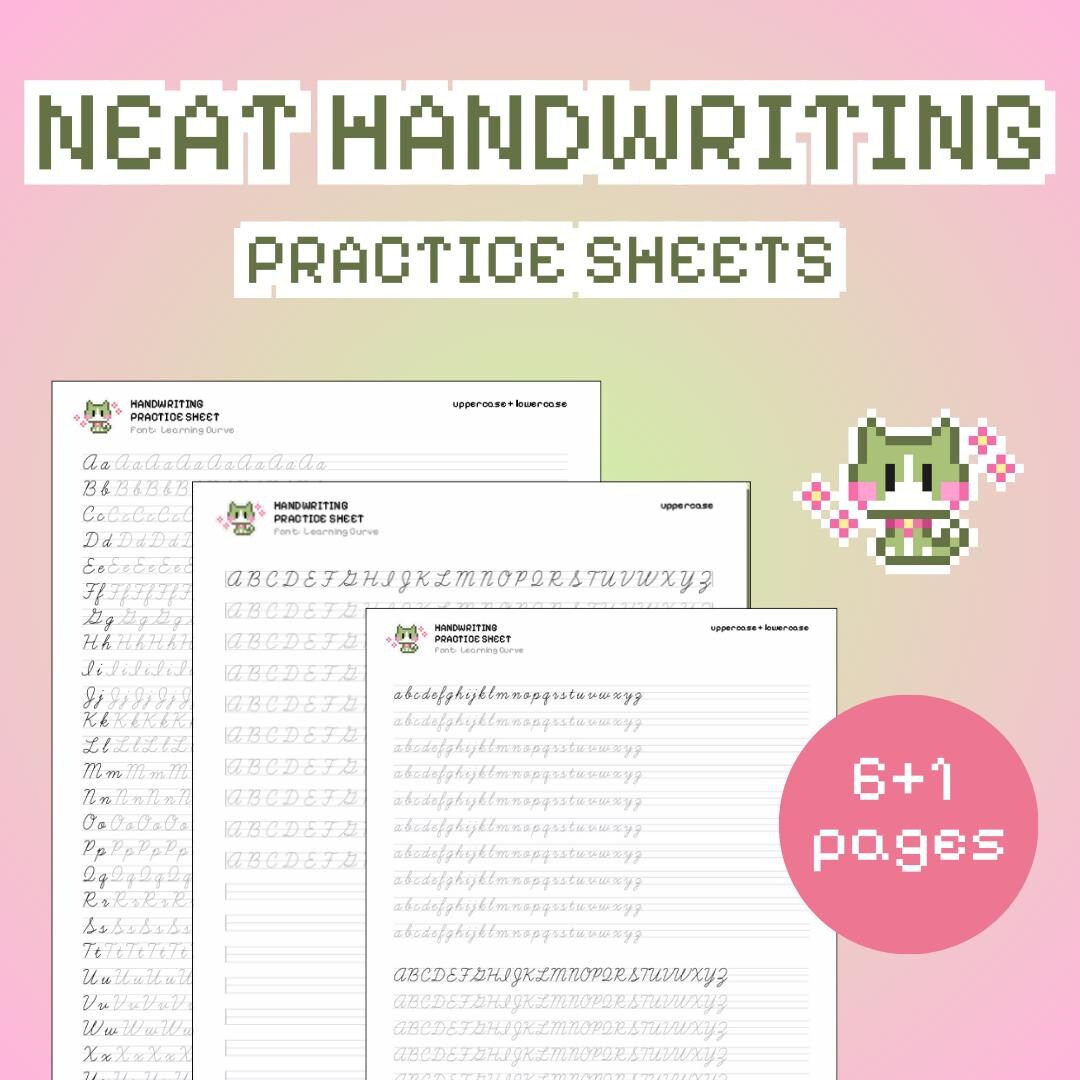 Handwritten Cursive Practice Workheets, Printable Handwriting ...