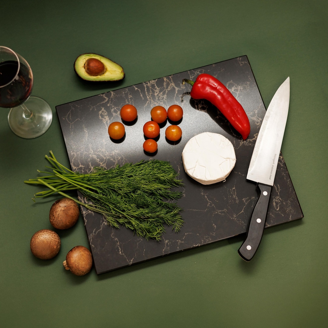 Black Quartz Cutting Board. Stone Cutting Board - Contemporary Kitchen ...
