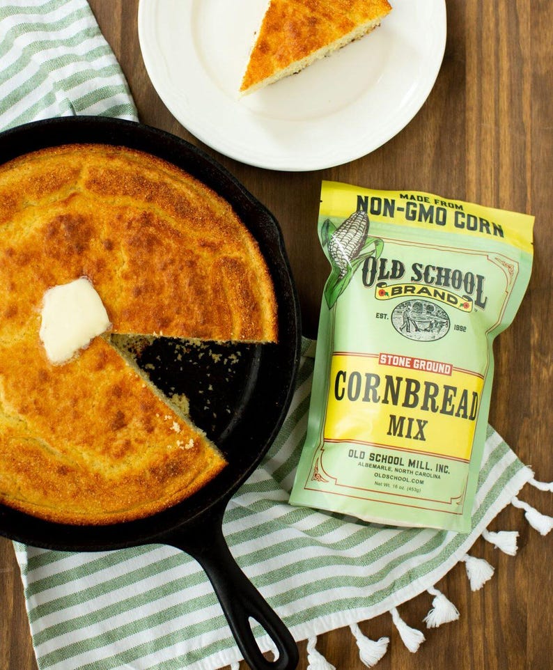 Cornbread Mix 4 Flavors Old School Mill Brand - Etsy