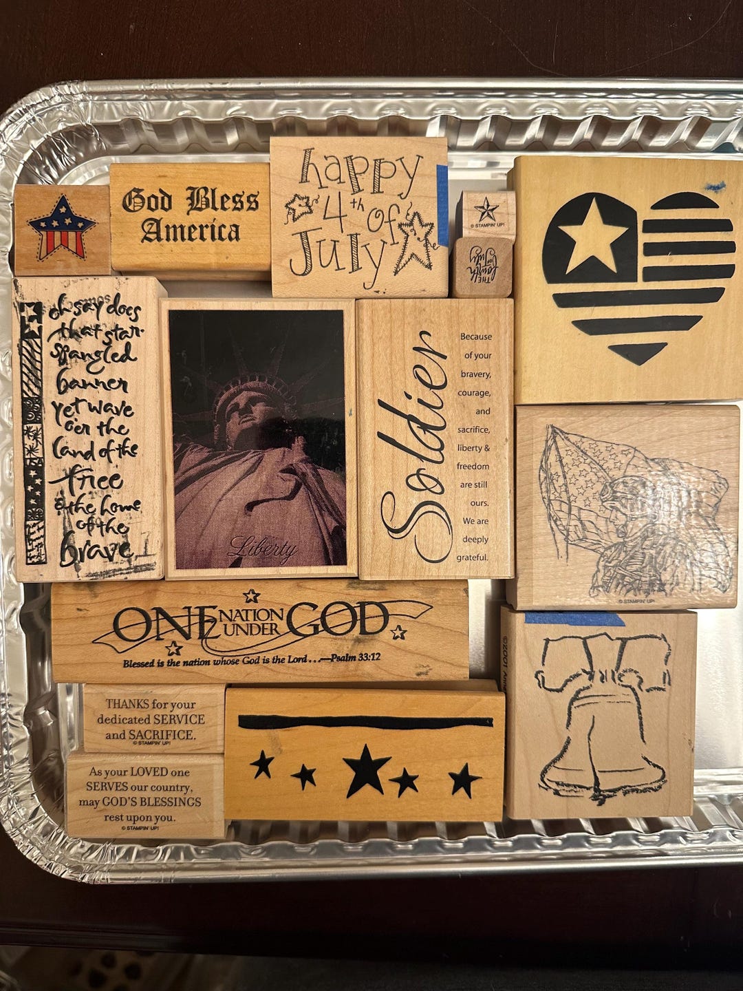 July 4th/patriotic, Wood Mounted, Rubber Stamp Variety Pack for ...