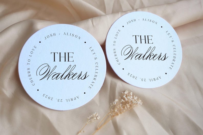 Personalized Wedding Coasters - Drink Coasters, Table Toppers ...