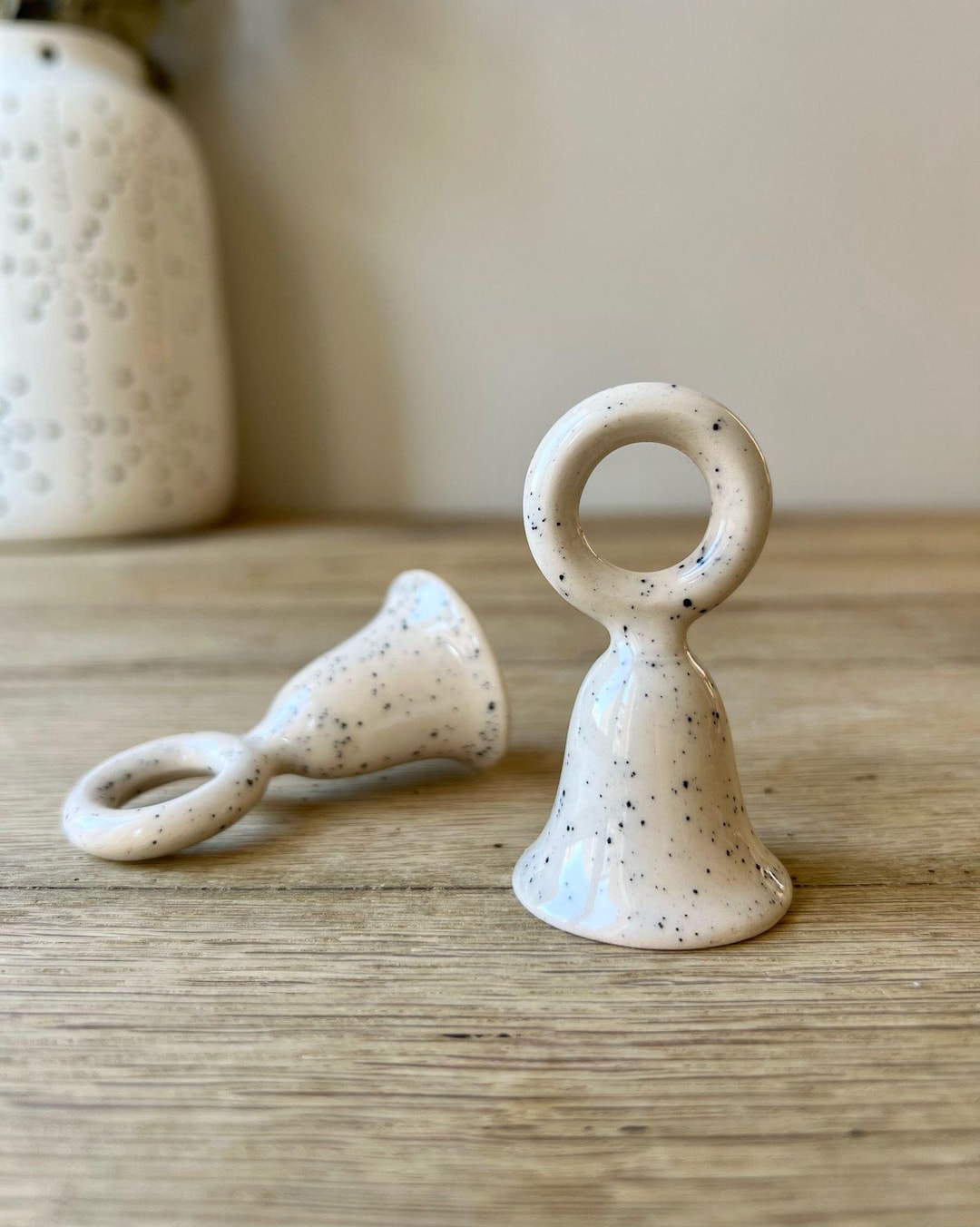 Handmade Ceramic Candle Snuffer: White Bell Design, Safe Extinguisher ...