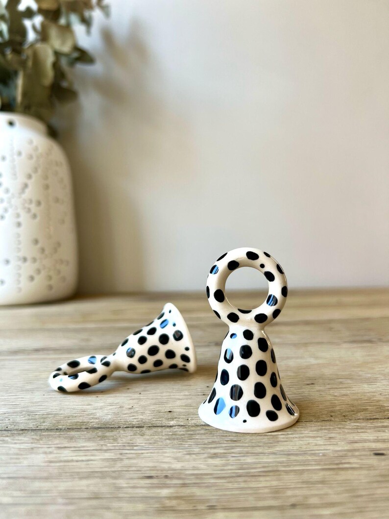 Handmade Ceramic Candle Snuffer: White Bell Design, Safe Extinguisher ...