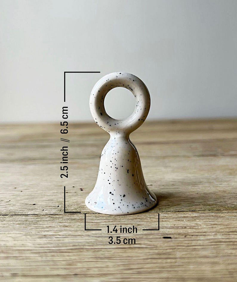 Handmade Ceramic Candle Snuffer: White Bell Design, Safe Extinguisher ...