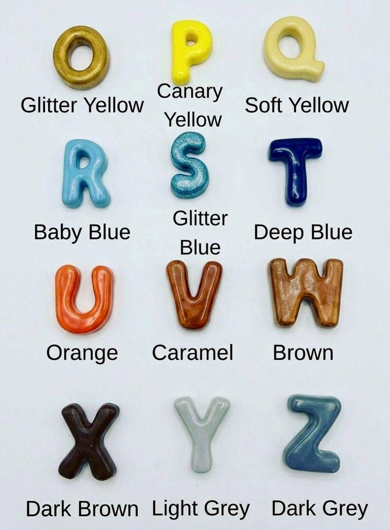 Custom Alphabet Sign - Ceramic Letters - Etsy