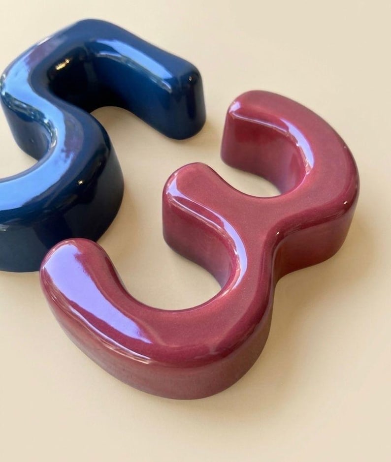Modern Ceramic House Numbers - Bubble Ceramic Number - Etsy