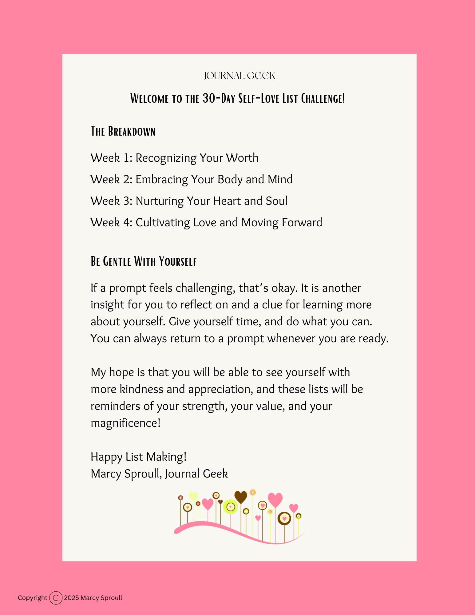 30-day List Challenge: Self-love - Etsy